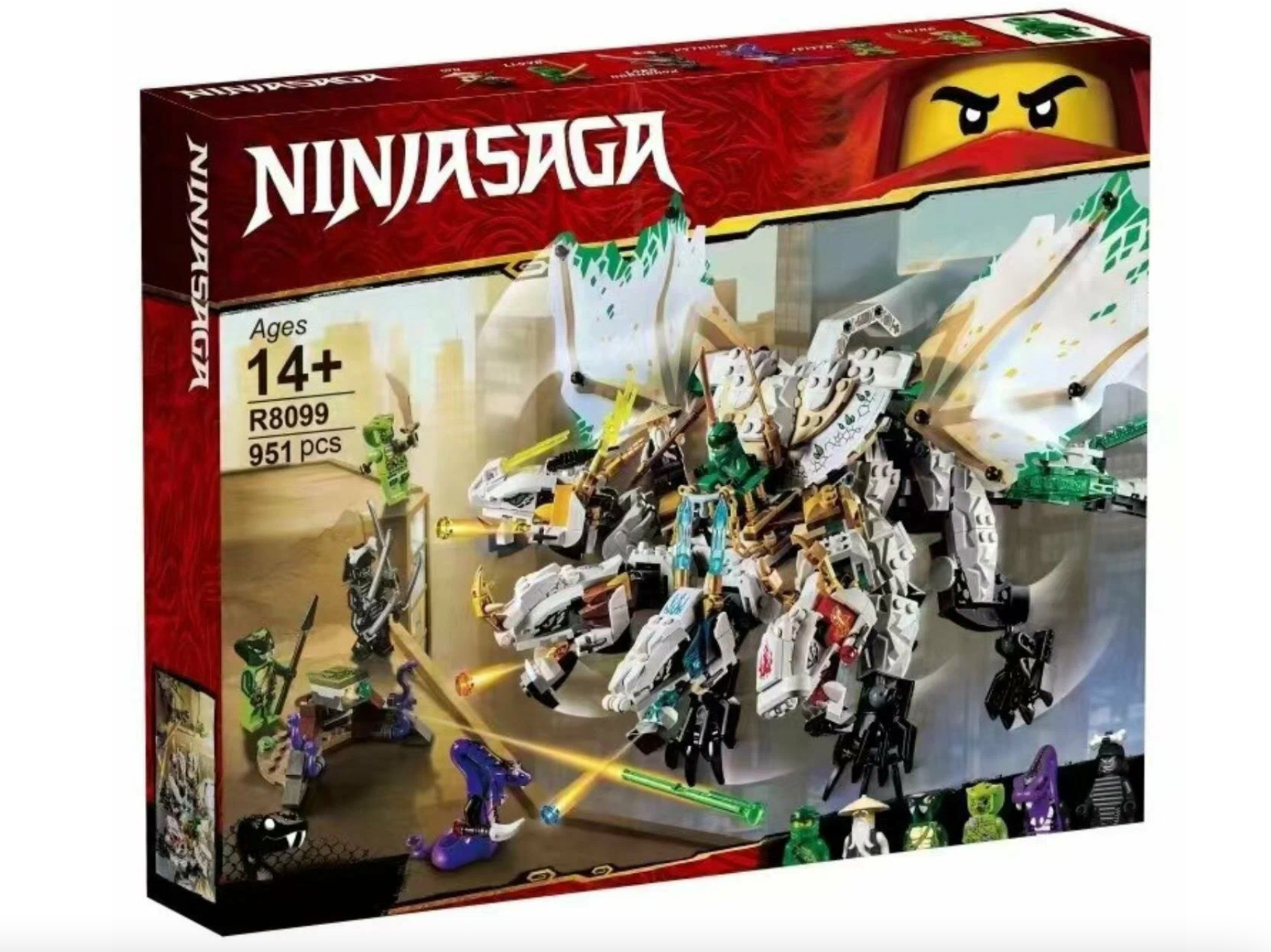 Конструктор Ниндзя: Ультра Дракон - 951 деталей/совместим с Lego Ninjago