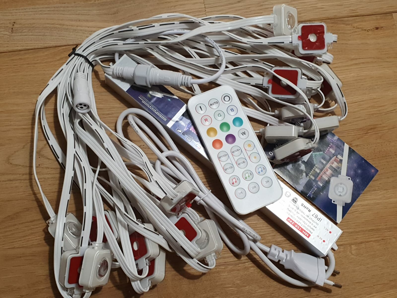 Интеллектуальные фонари для карнизов, штор , кровати , комнат , окон , модуль RGB -20 шт , пульт управления , длина 10 м.