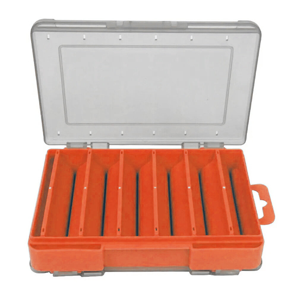 Коробка рыболовная Kushiro, 13,8×10,0×3,5см, двусторон, оранж. (12 отд.)