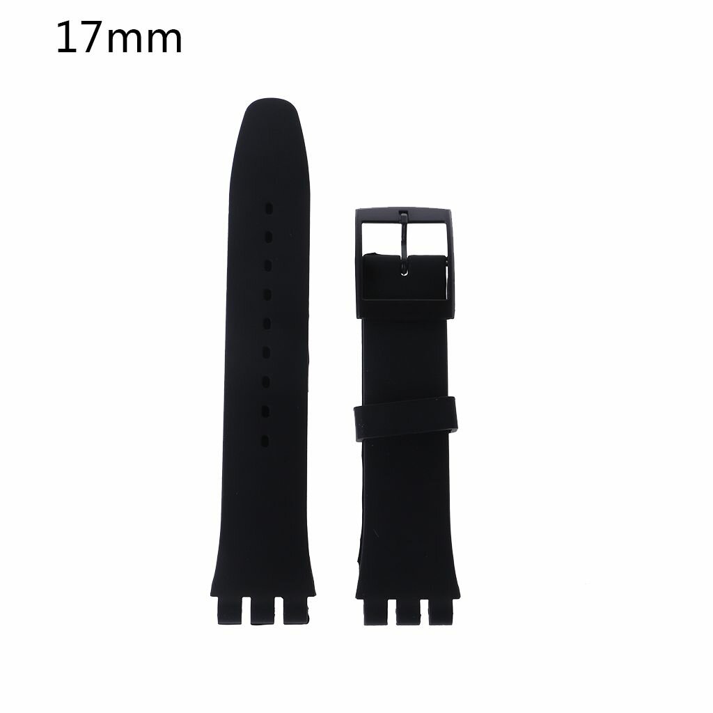 Аудио-часы swatch Силиконовый ремешок Swatch черный 17 мм