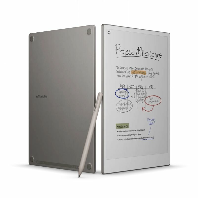 Комплект для рисования reMarkable Paper Pro с планшетом, маркером и чехлом цвета Кобальт, мозаичного плетения