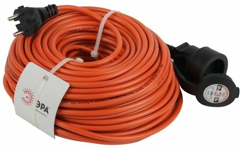 Удлинитель-шнур 1х40м без заземл. 10А IP20 UPx-1-2х1-40m ПВС 2х1 (бухта) Эра Б0046808