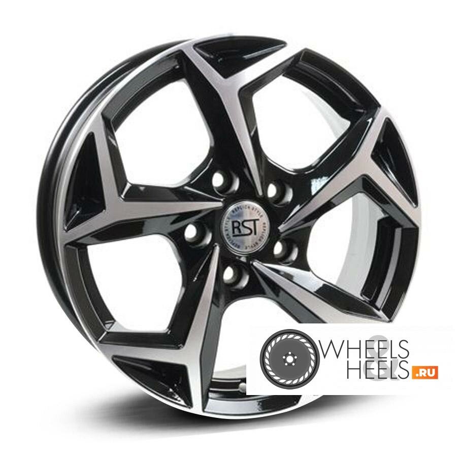 Диск автомобильный литой RST R066 16x6.5 5x112 et46 dia57.1 Черный с полированной лицевой поверхностью