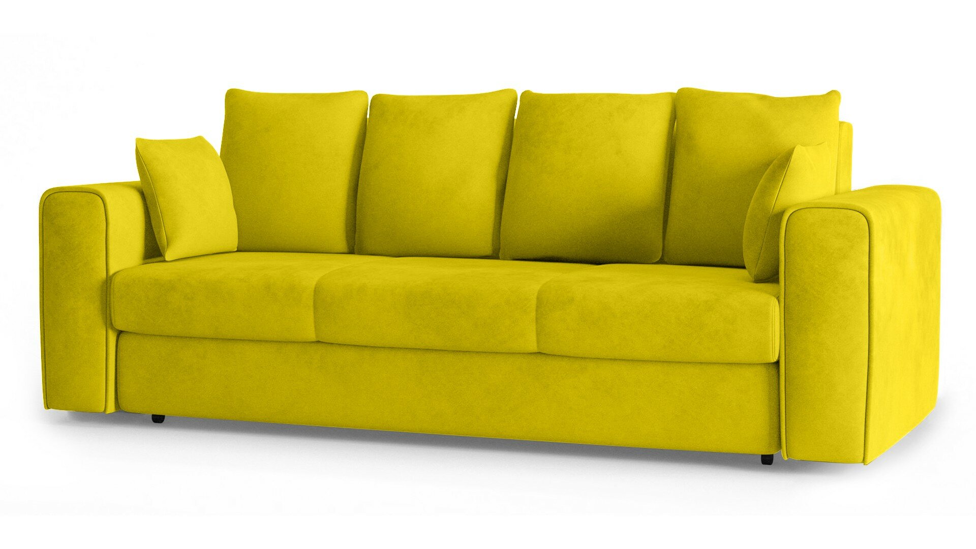Диван Гиверни Лайт Vivaldi 15 NOW 230x94x80 см, желтый Велюр, еврокнижка Фиеста