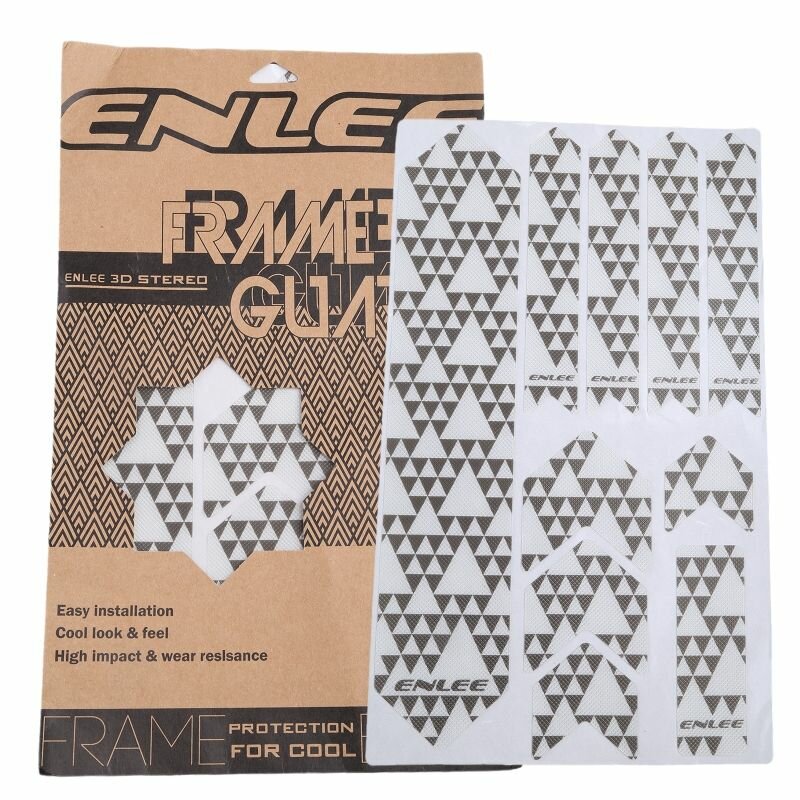 Прочие аксессуары и запчасти для велосипеда, Наклейка на раму велосипеда, защитная пленка от царапин, сколов и воды - клетчатого стиля, 1 комплект