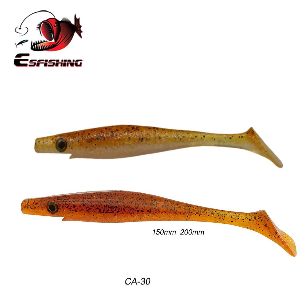 ESFISHING Hog Shad, 125mm, CA30DC, 4шт