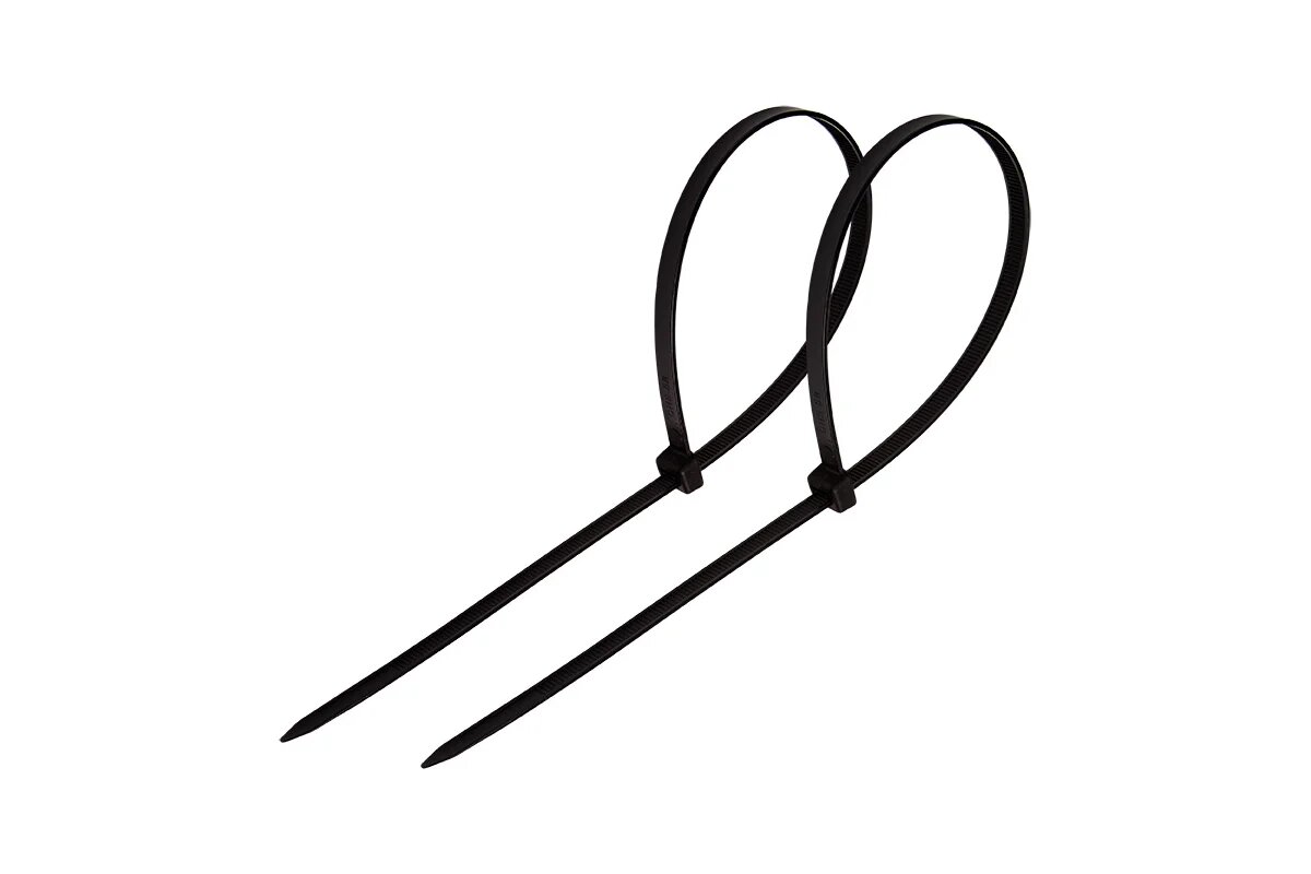 REXANT Нейлоновая кабельная стяжка 300x4,8 мм черная в упаковке 100 шт 07-1303