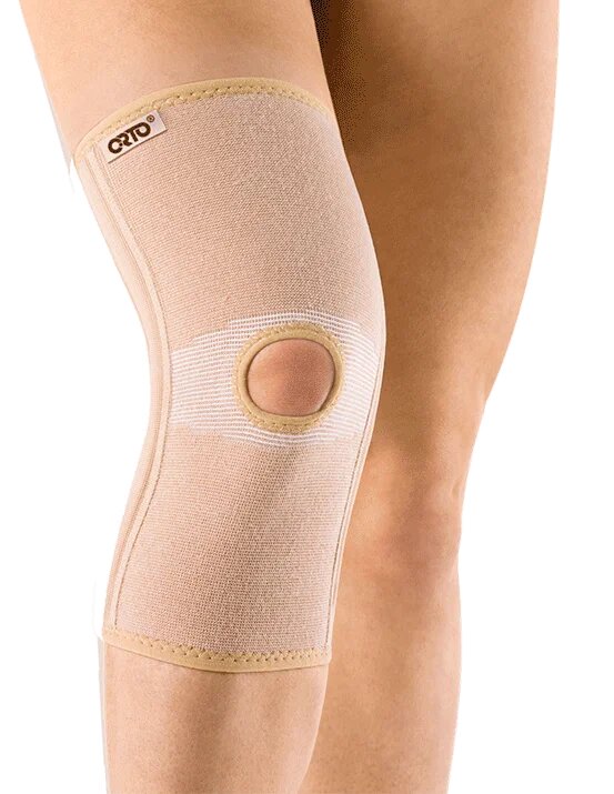 Бандаж ORTO BKN 871, на коленный сустав, полужесткий, эластичный, бежевый, размер M
