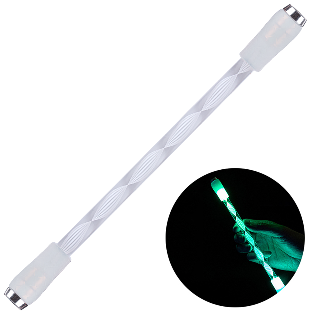 Вращающаяся светодиодная ручка с кончиком пальца, светящаяся шариковая ручка, нескользящая ручка с функцией снятия давления