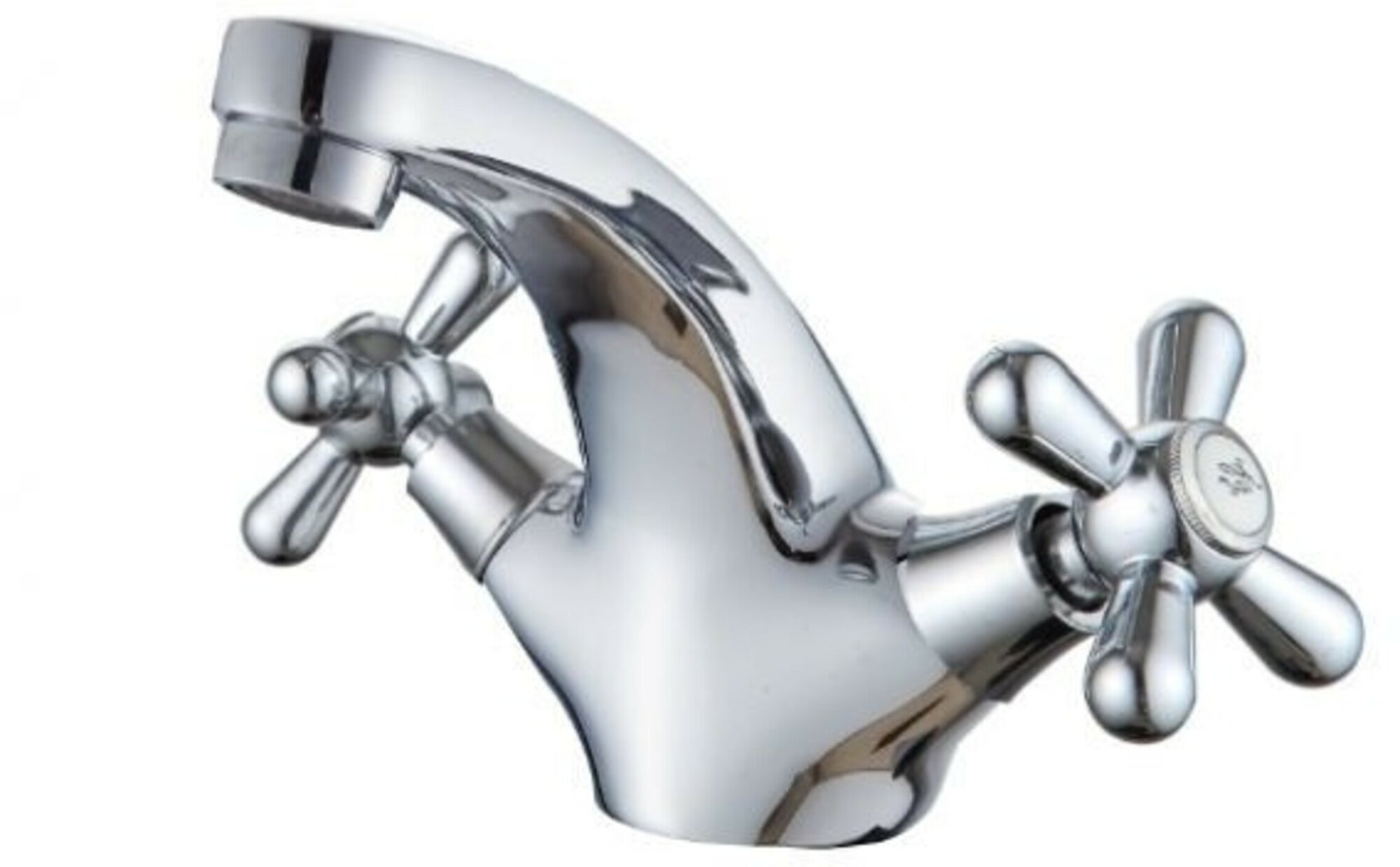 Смеситель для раковины ECONOCE серия 340 вентильный с коротким монолитным изливом (EC0340)