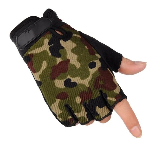 Спортивные перчатки без пальцев Half Camouflage, размер L