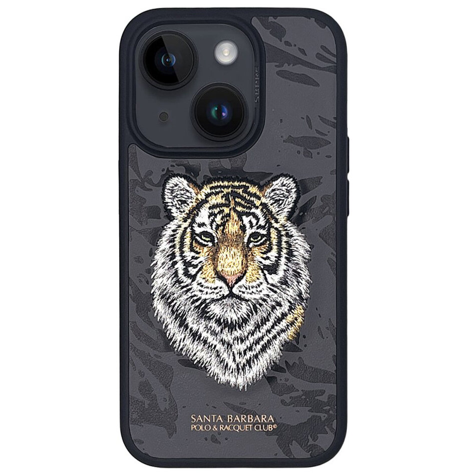 Чехол Santa Barbara Polo & Racquet Club Savanna для iPhone 15 тёмно-серый