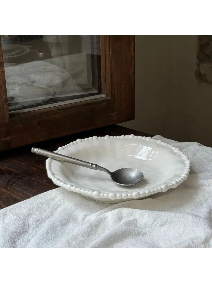 Тарелка глубокая белая Жемчуг 23 см