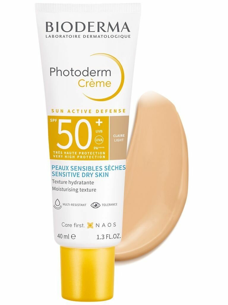 Биодерма Фотодерм Крем солнцезащитный тональный SPF50+, тон 01 для светлого оттенка кожи
