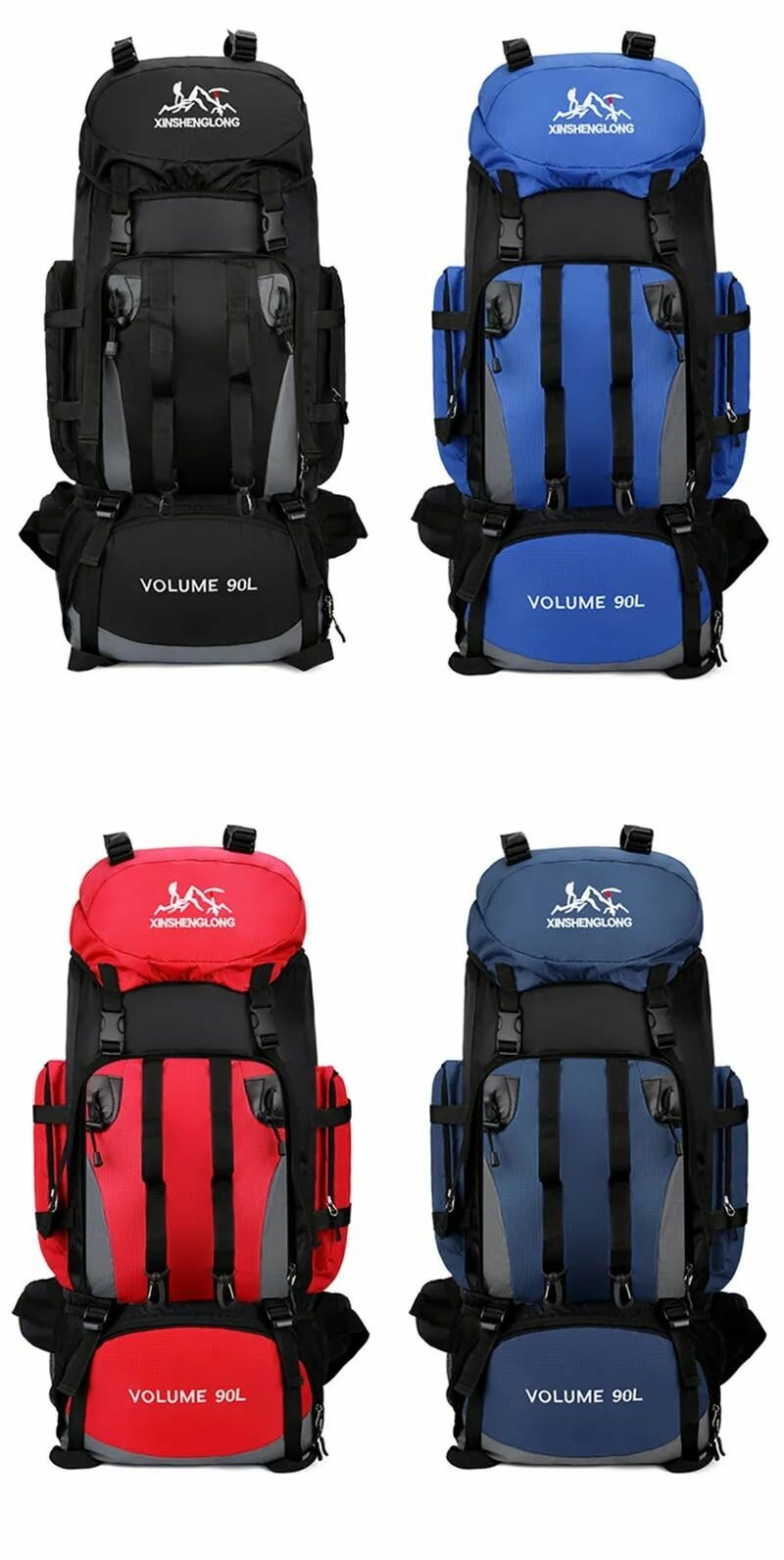 Туристический рюкзак 90л, вместительный, прочный, для походов, путешествий и выживания