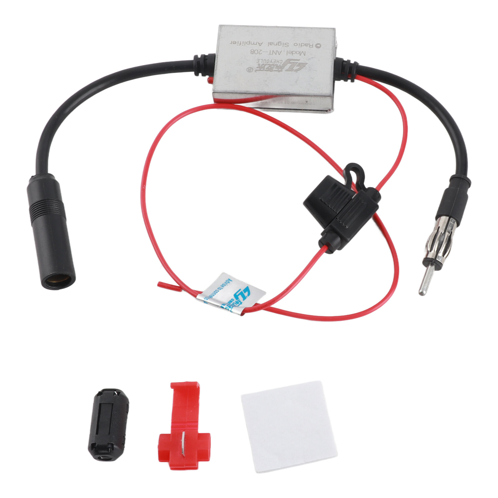 Усилитель сигнала FM-антенны 12-24V, универсальный для авто