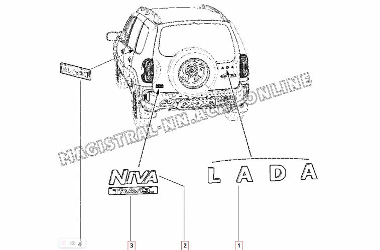 Орнамент задний LАDА