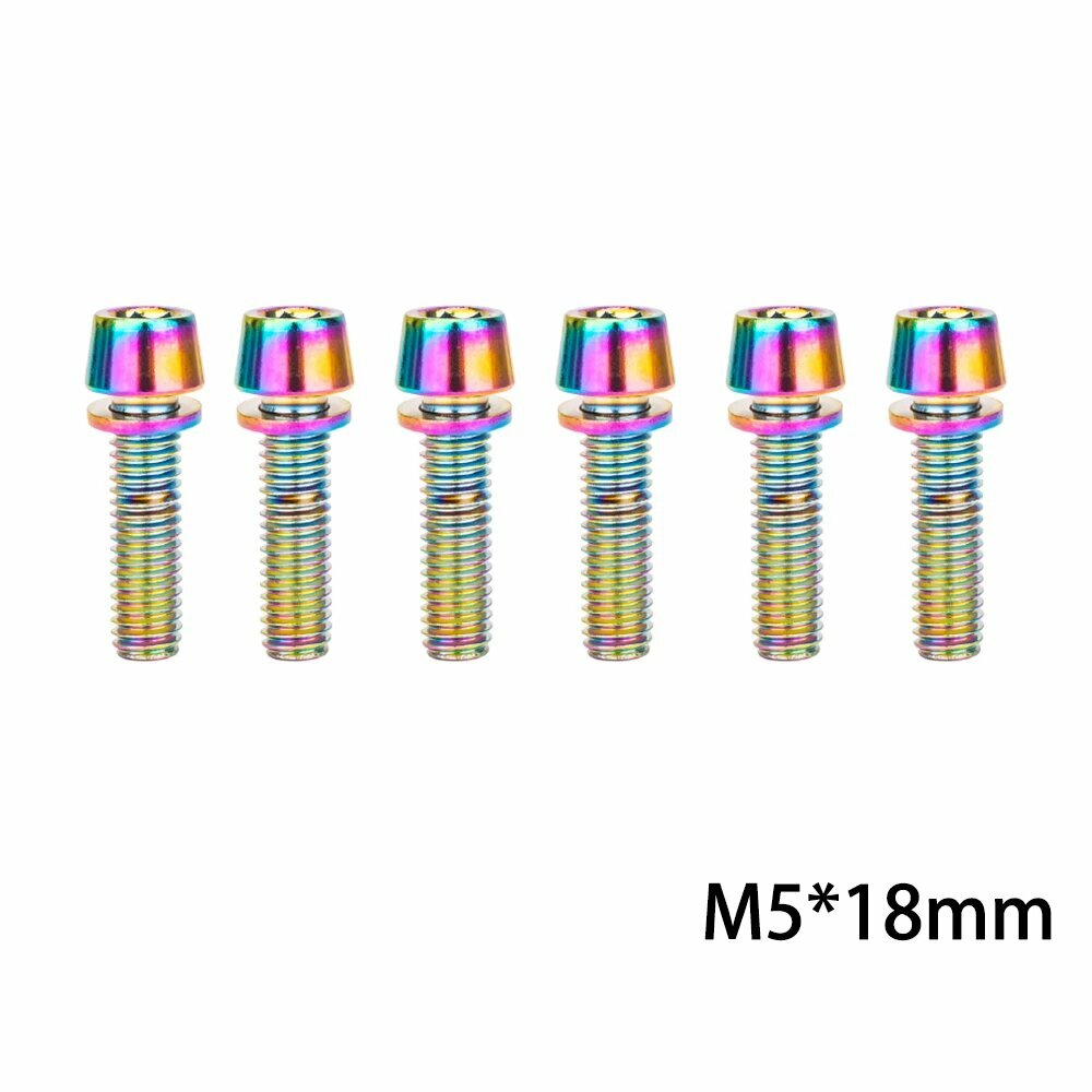 Болты для выноса руля ZTTO, 6 шт, M5*18мм, M6*18мм M5x18 Colorful