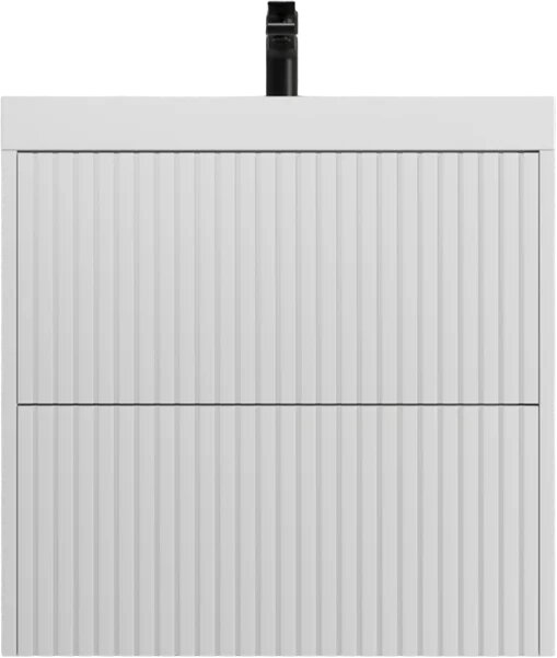 Тумба под раковину без столешницы Style Line Стокгольм 60 подвесная, белая, матовая, из МДФ, тумба для ванной, с ящиками, с доводчиками