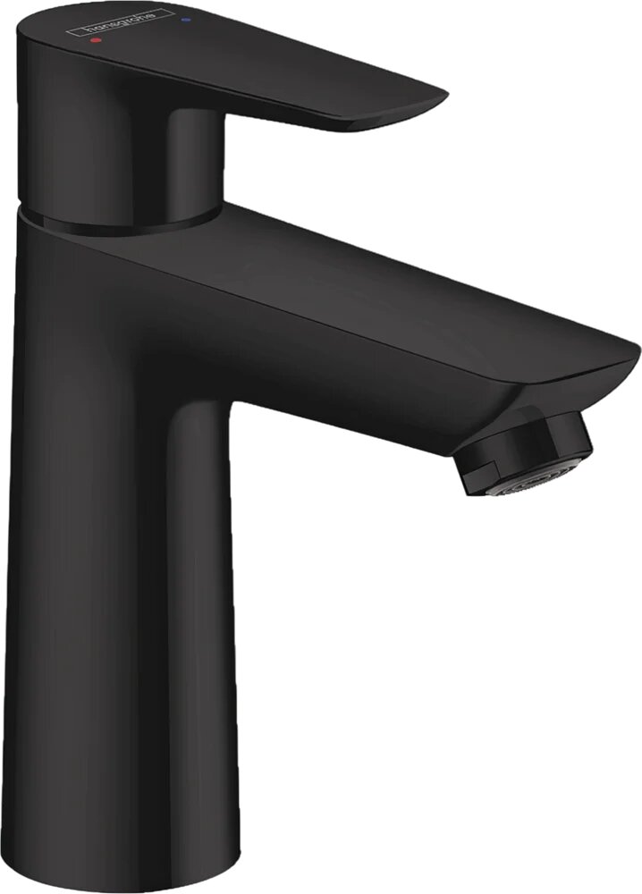 Смеситель для раковины Hansgrohe Talis E 71710670 черный, матовый, кран для ванной в раковину, из латуни, рычажный, с керамическим картриджем, с донным клапаном
