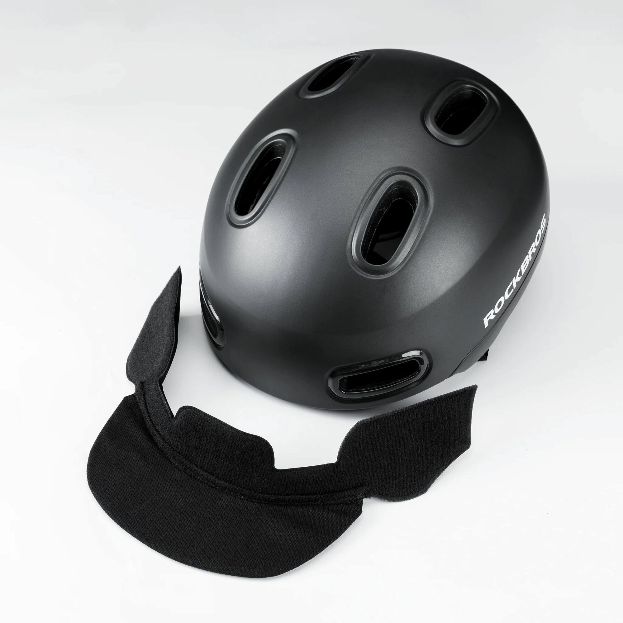 Велошлем ROCKBROS городской Breton черный，Велосипедные шлемы, велосипедные каски, шлемы для мужчин и женщин