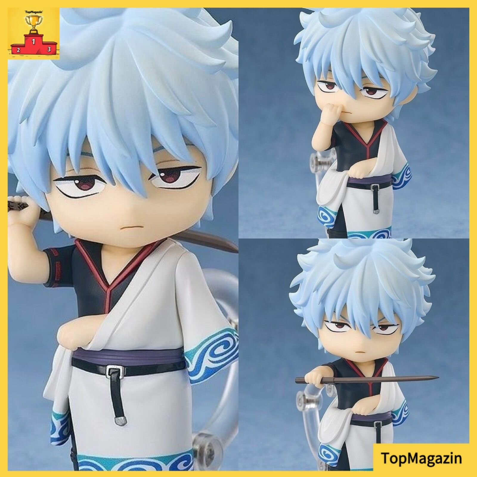 Фигурка 2420 Гинтама Гинтоки Саката / Gintama Gintoki Sakata Нендороид Подарки для болельщиков (10см)