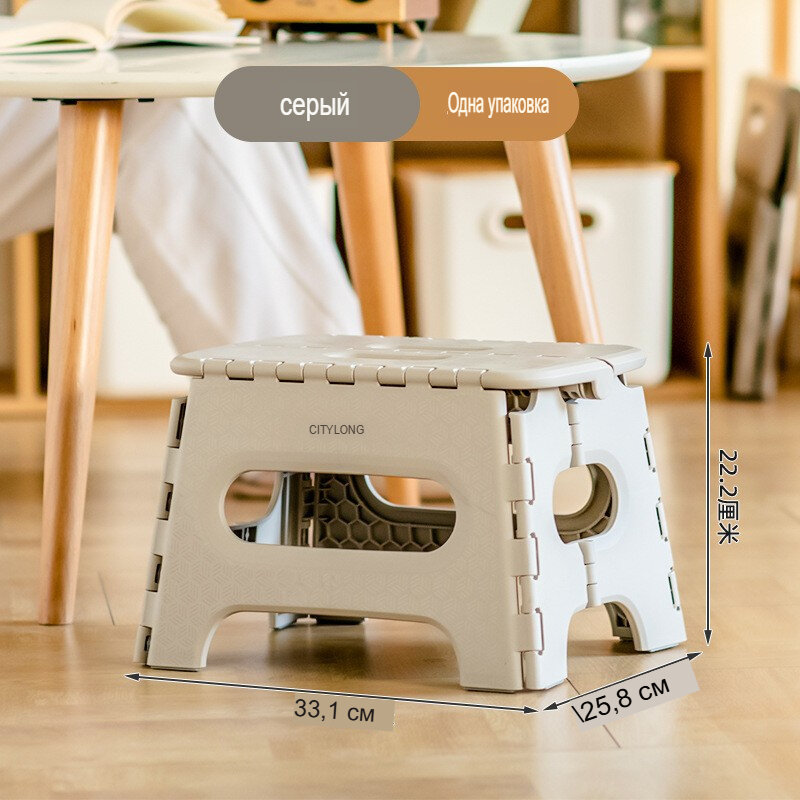 Бестселлером признан серый складной табурет из утолщенного пластика, гарантирующий эксклюзивный комфорт для бытового применения