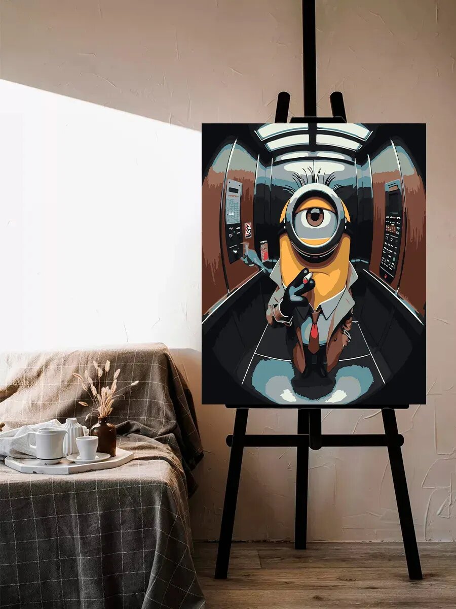 Картина по номерам Тусовные Миньон Лифт Minions