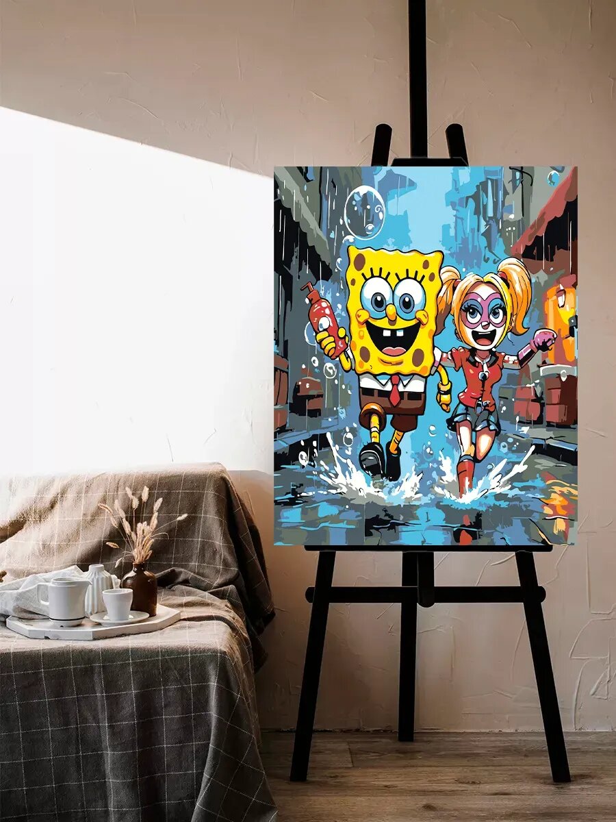 Картина по номерам Spongebob Губка Боб Мультфильм