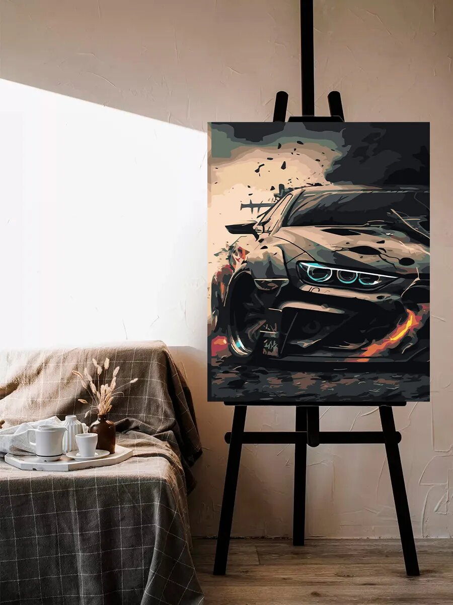 Картина по номерам БМВ Машина BMW Автомобиль