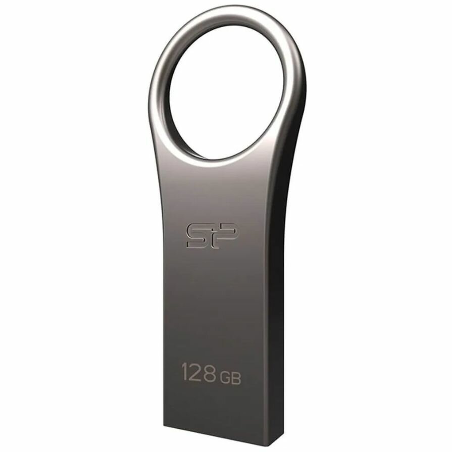 Память USB Flash 128 ГБ Silicon Power Jewel J80 (SP128GBUF3J80V1T) серебристый - открытый, металл, USB 3.1, чтение - 200 Мб/с