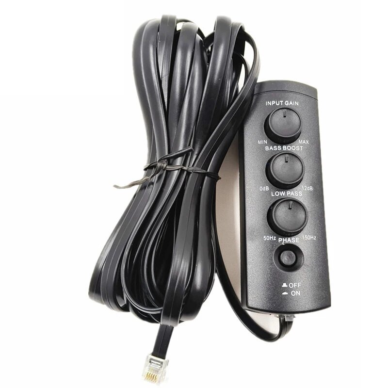 Аудиосистема, автомобильный звуковой усилитель сабвуфера, усилитель сабвуфера для шин, кабель регулировки громкости автомобиля, автомобильный аудиоусилитель, 6-проводной, Черный