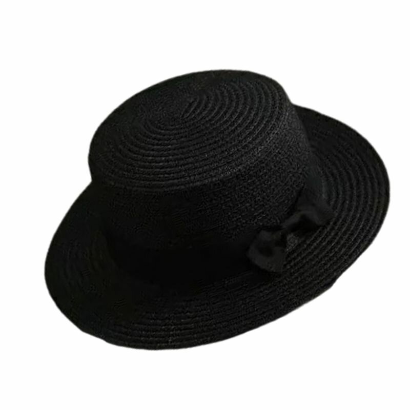 Ретро-цилиндр с бантом-черный