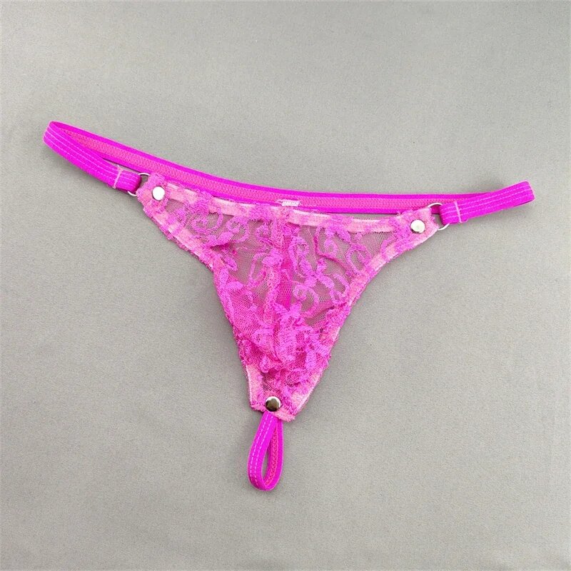 Мужские прозрачные стринги из нейлона Розовый, XL, Rose