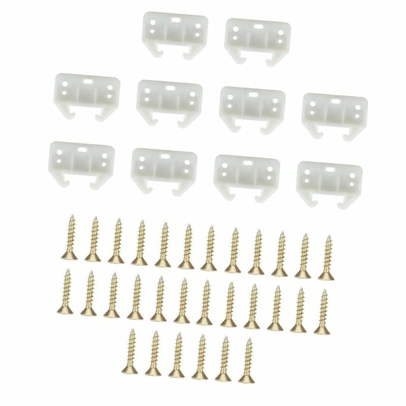 Мебельная пластиковая направляющая для выдвижных ящиков, сменный кронштейн направляющих задних запасные части-10 шт в упаковке + 30 винтов