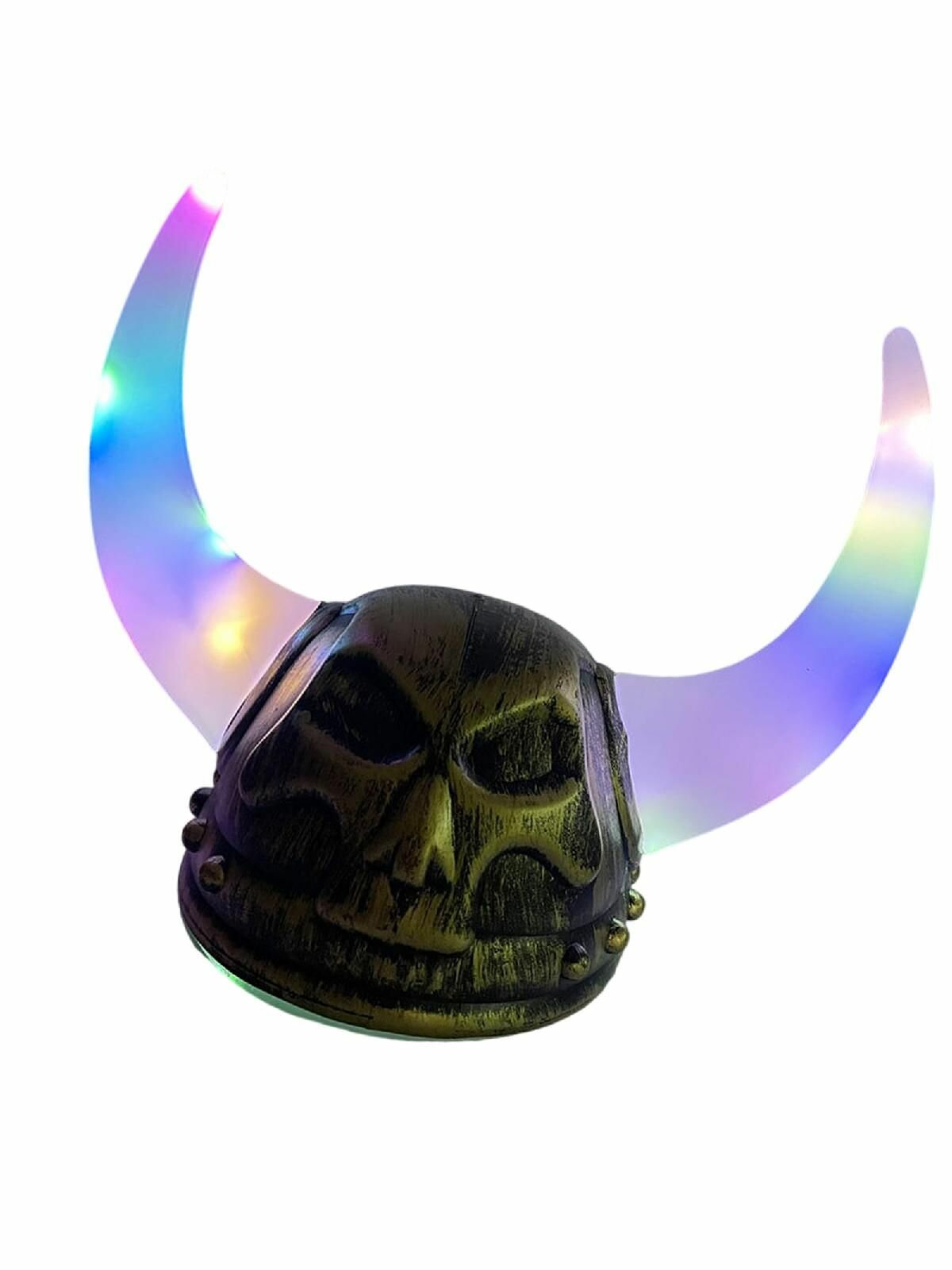 Шлем викинга с рогами, Светодиод Золотисто-бронзовый