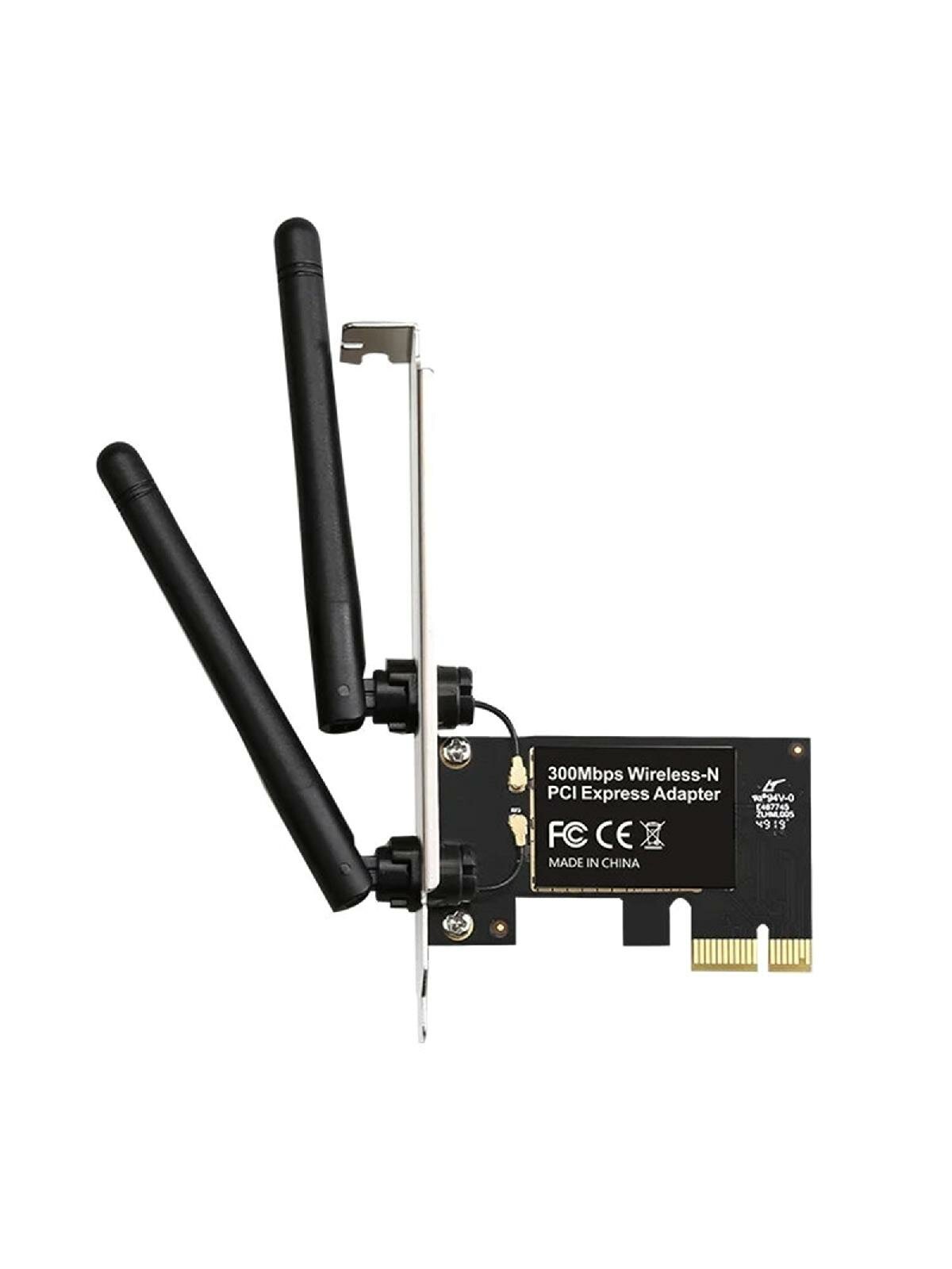 High Speed PCIE Wireless Networking Receiver Wireless-N WIFI Adapter 300Mbps for Desktop Computers Stable Connection