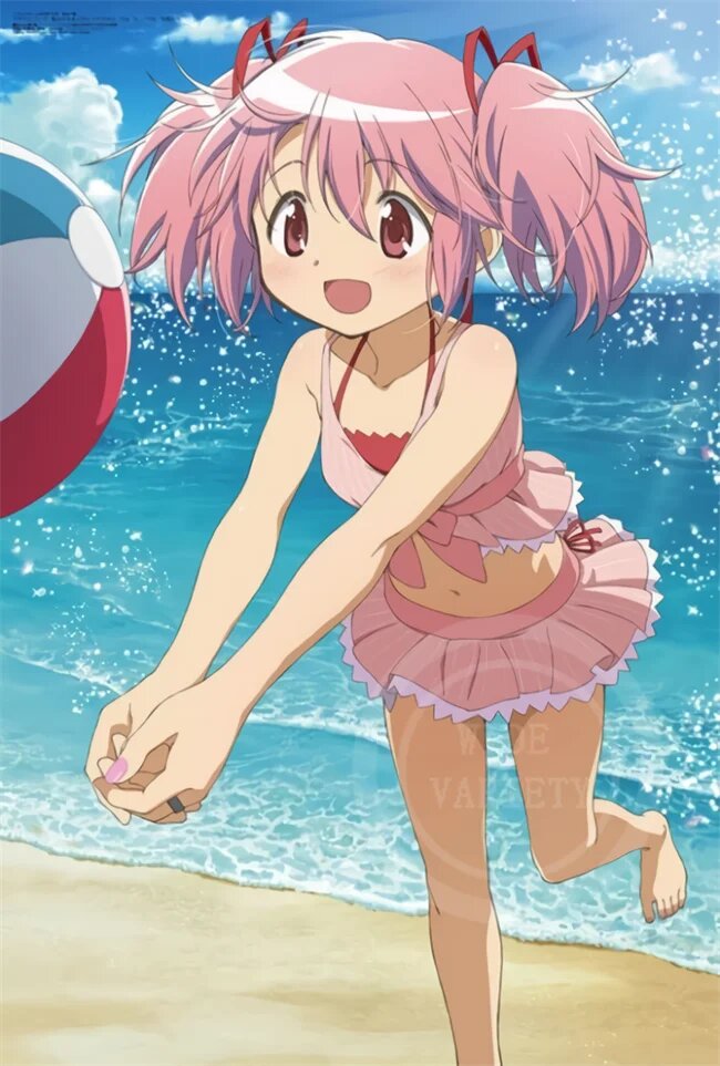 Постер аниме Madoka Magica, розовый, 20x30см