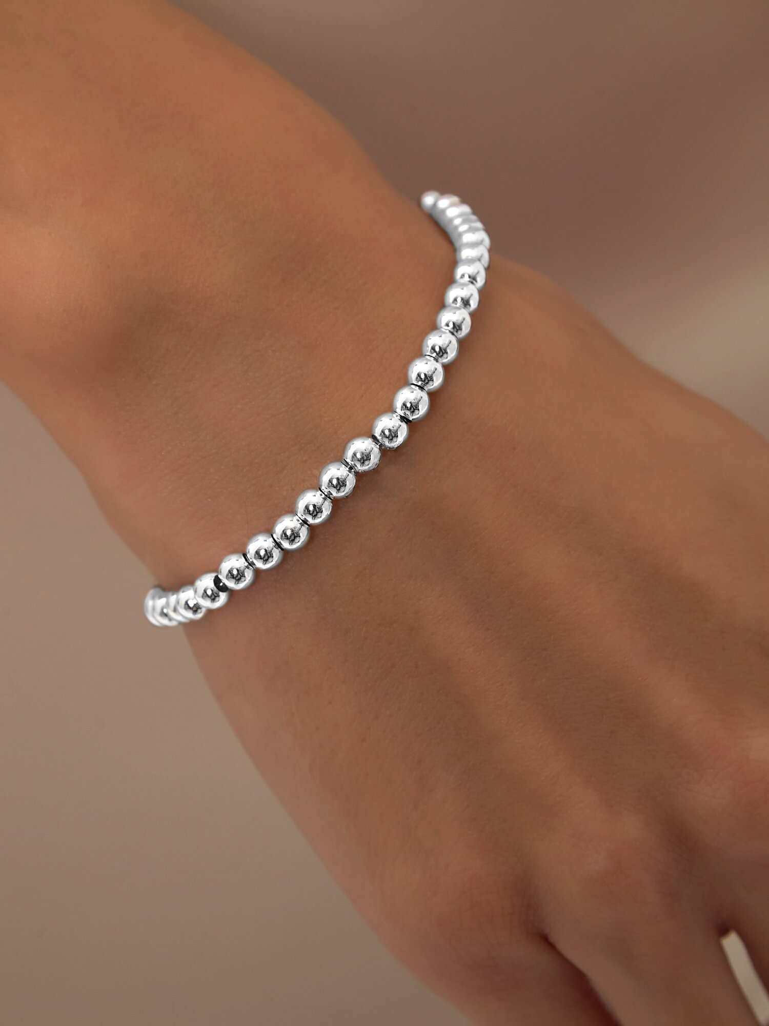 Браслет-цепочка, серебро, 925 проба, родирование