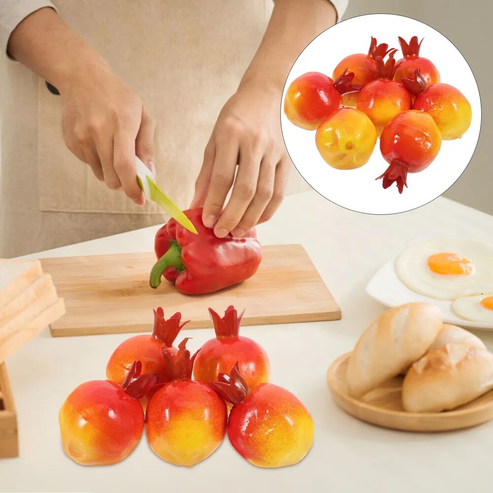 Набор из 24 искусственных гранатов из вспененного материала для декора