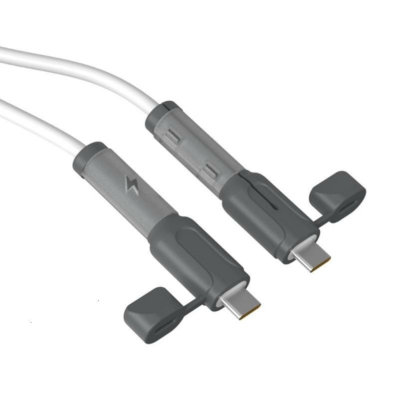 Защитный кожух кабеля передачи данных, предохраняющий разъем от разрыва, защитный кожух-серый и черный-двойной тип C