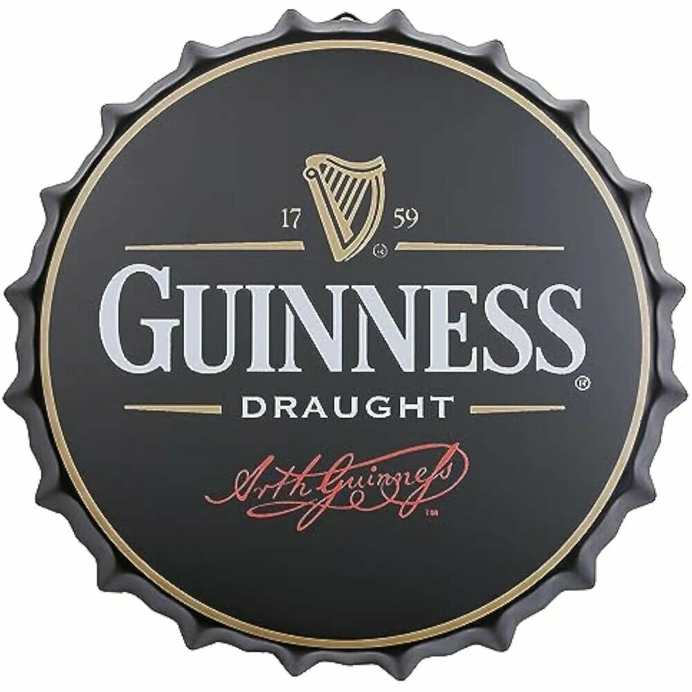 Пивная крышка Guinness Декоративная табличка