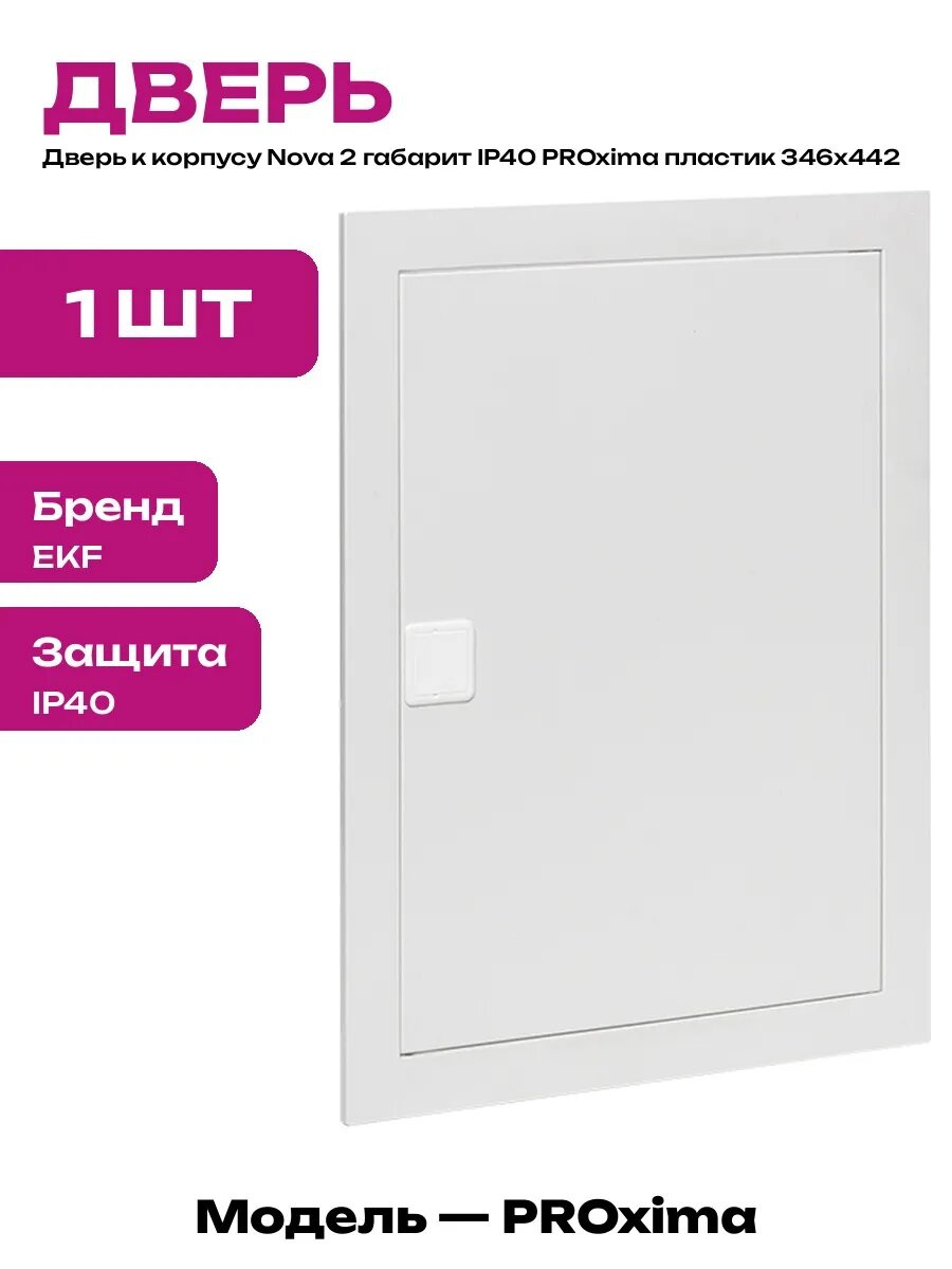 Пластиковая дверь для щита Nova габарит 2 IP40 белая PROxima