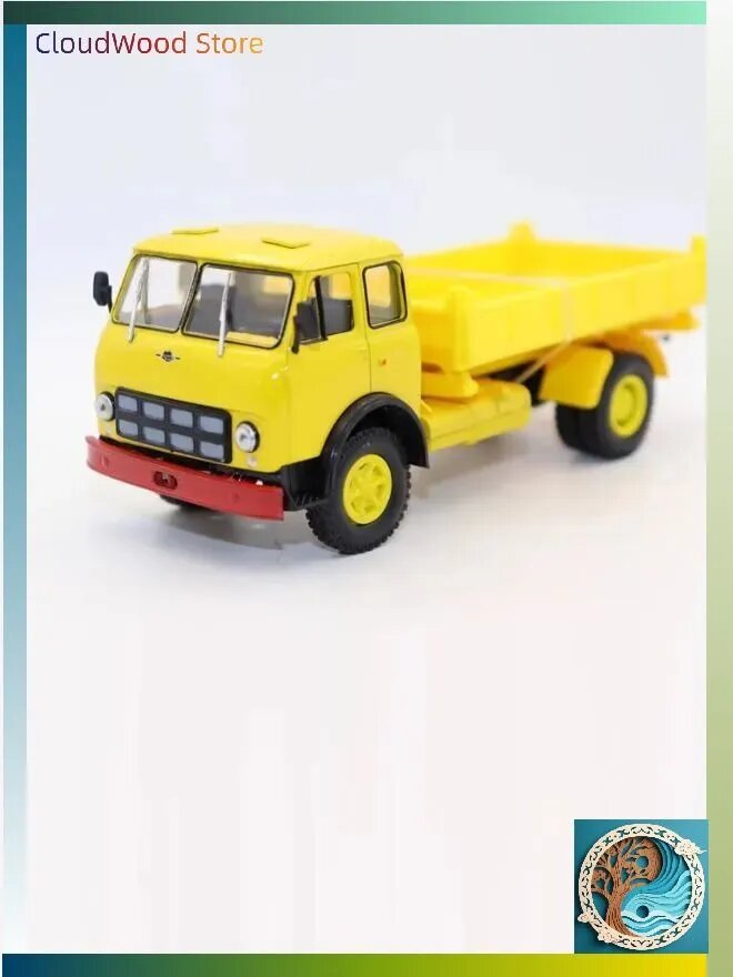 Коллекционная модель легкосплавного грузовика 1/43 МАЗ 511А, желтый, 16.5 см