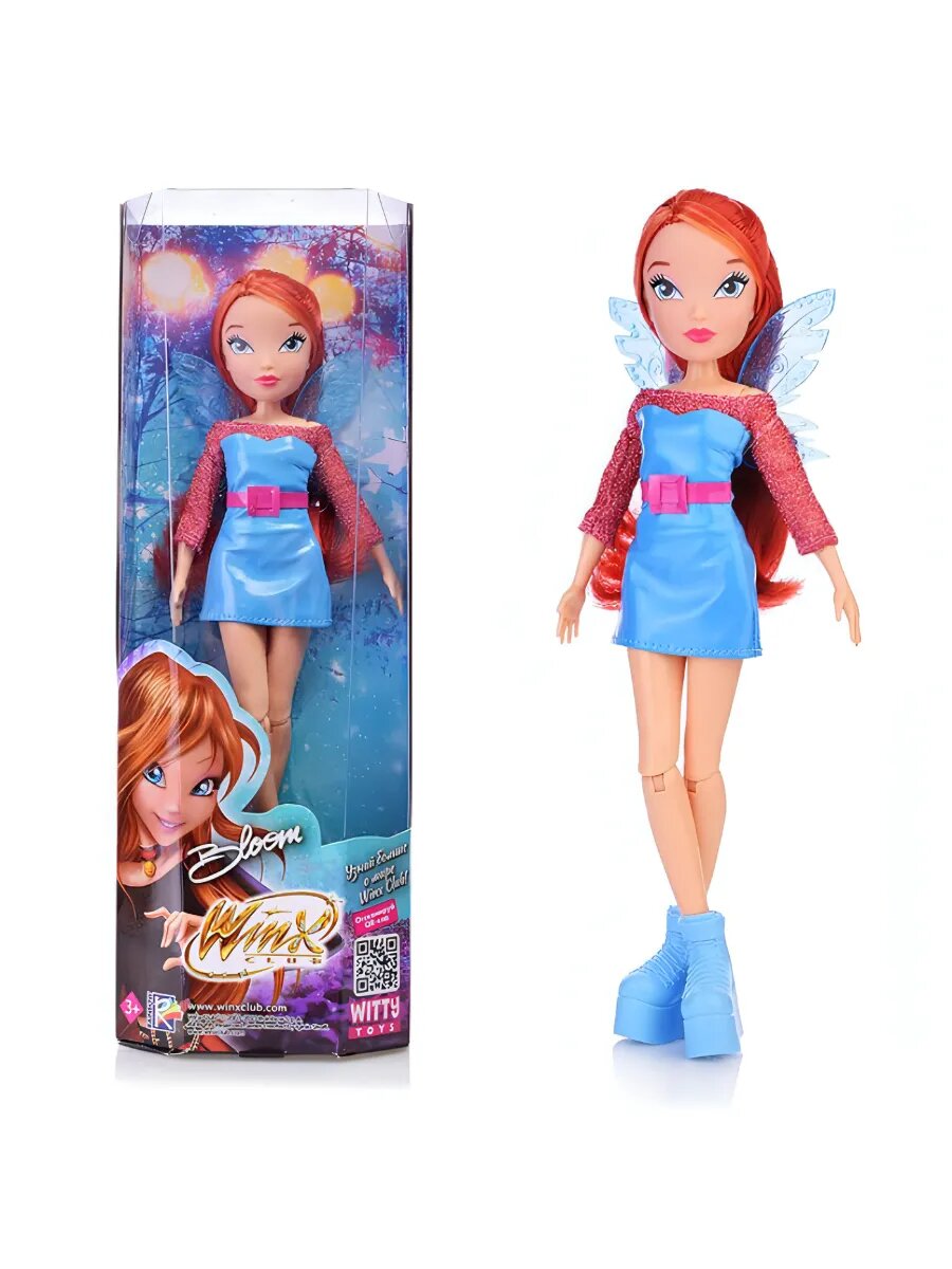 Шарнирная кукла Winx Club Модная Блум с крыльями 24 см IW01242101
