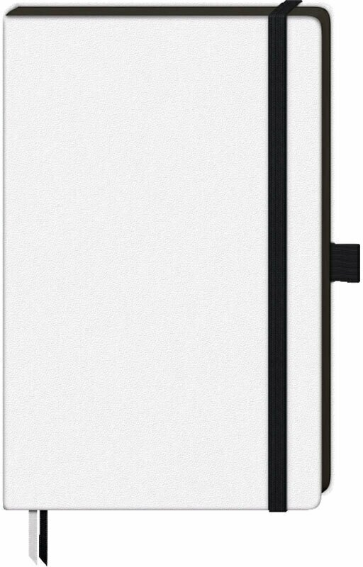 Блокнот в линейку Brunnen Компаньон White, на резинке, 80 гр/м2, 12.5 х 19.5 см, 96 листов Белый, пр-во Германия