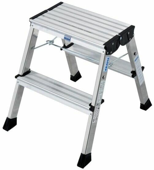 Алюминиевая подставка с колесиками KRAUSE ROLLY, 4 ступени (2х2), партномер 130037