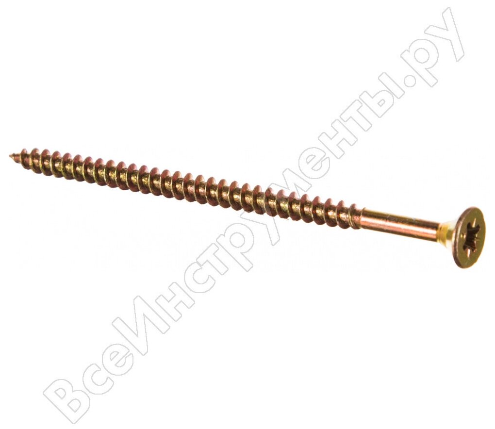 Универсальный саморез Tech-Krep 90х5,0 мм 100 шт желтый, коробка с окном 102267