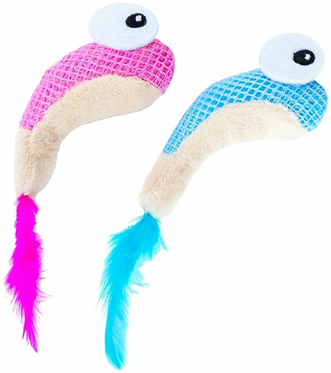 Игрушка для кошек Dental "Креветки" 2 шт. с кошачьей мятой, 7 см Petstages VLT-67836