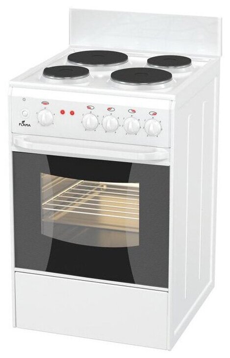Плита электрическая Flama AE 1402 W, эмаль, белый